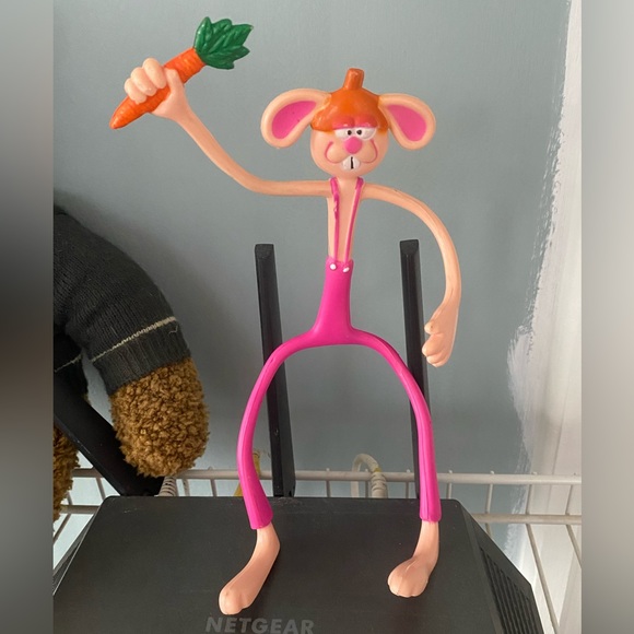 Holiday | 1989 Bendy Bunny Rabbit Toy Figure 9 Easter Bunny Carrot ...